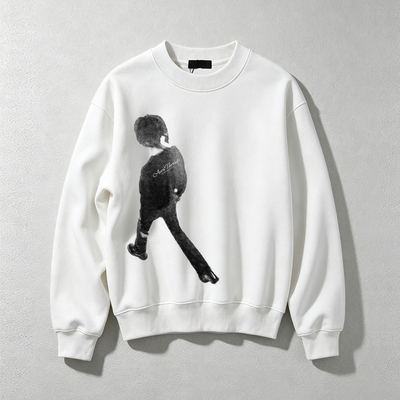 授权现货 Aura Threads 背影人像图案 oversize 嘻哈廓形卫衣男