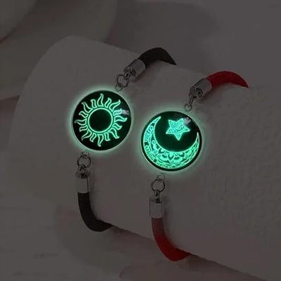 Romantic Luminous Sun Moon Couple Bracelets for Women Men
