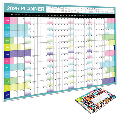 2026 New Yearly Daily Calendar Wall Schedule Sheet Paper 365