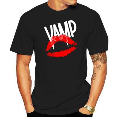 Vamp Movie Retro Grace Jones Vampire Horror Lips Fangs T-shi