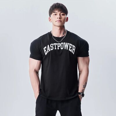 Men's Fitness Training Sports Loose T-Shirt Printed Fashion