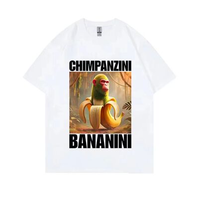 Funny Ltalian Brainrot Shimpanzini Bananini Tshirt Men Women