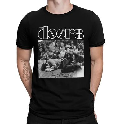 Hipster  The Door On Stage Black Black T Shirt New Adult Eur