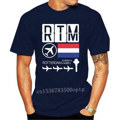 Rotterdam Unisex Shawl T Shirt Tee Shirt Letter Anti-Wrinkle