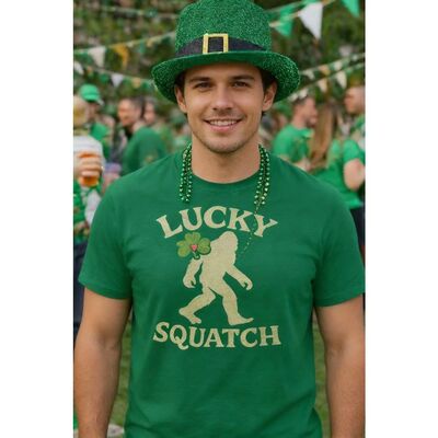 St. Patrick's Day Bigfoot Tee St Patrick Sasquatch T-Shirt F