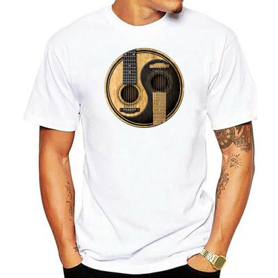 T-shirt manches courtes pour hommes, imprimé en 3D, guitare