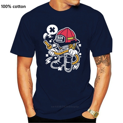 Firefighter T-Shirt 100% Cotton Premium Tee New Hot Summer C