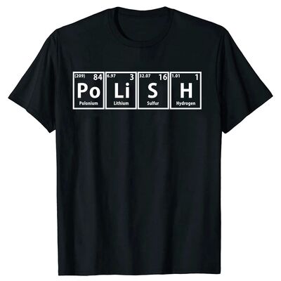 Polish Periodic Spelling T Shirts Birthday Funny Unisex Grap