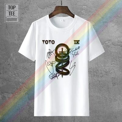 Graphic Toto Band Signed Logo Men'S Short Sleeve T Shirts Fa