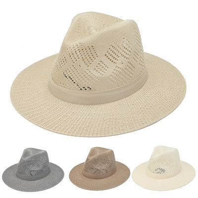 Women's Straw Bucket Hat Summer Sun Visor Hats Seaside Beach