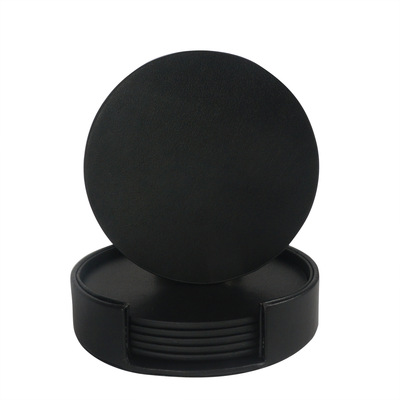 Creative Marble PU Leather Coaster Drink Coffee Cup Mat Tea