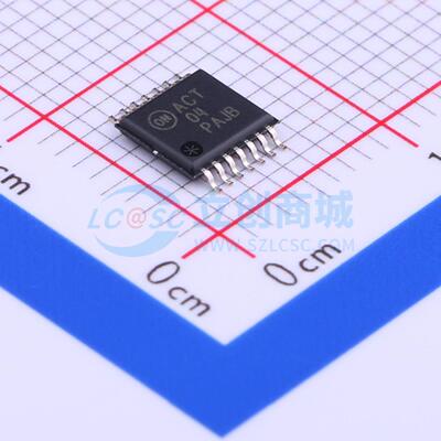 74ACT04MTCX TSSOP-14 反相器 ON(安森美)全新原装 电子元器件配