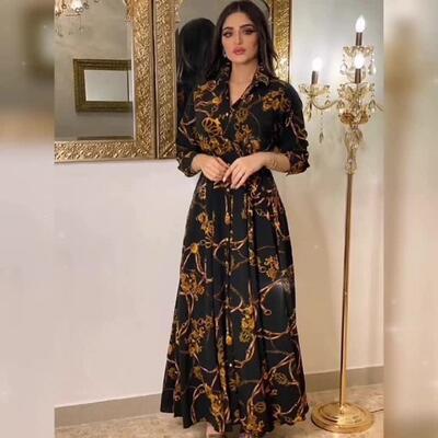 Women's clothing, ethnic dresses, printed robes