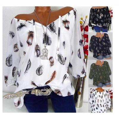 Feather print leader shirt 羽毛印花领袖衬衣衫