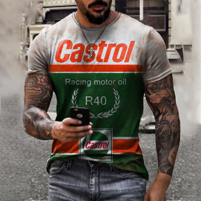 2021 new round neck slim English letters printed short sleev