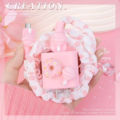 充电器数据线保护套可爱硅胶新款