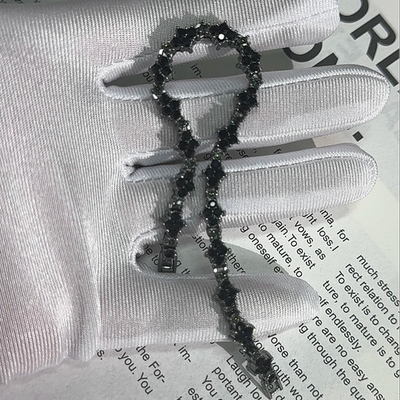 欧美轻奢黑色镶嵌满天星手链