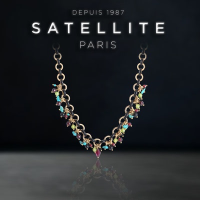 SATELLITE ELA系列项链法式时尚女高级感气质吊坠锁骨链手工饰品