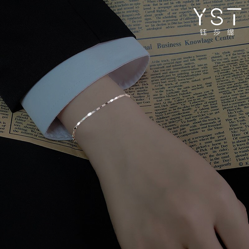 925纯银手链女生夏2023年新款高级感ins小众设计简约冷淡风手饰品_虎窝淘