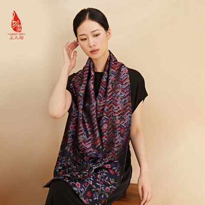 上久楷四季通用女宋锦长巾