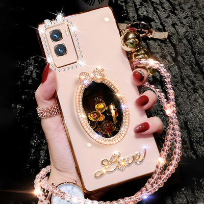 vivoY55硅胶补妆镜镶钻新款