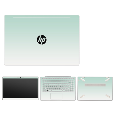 惠普渐变纯色不留胶电脑贴纸