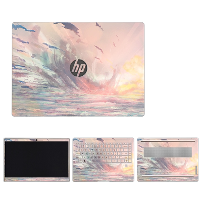 惠普极简可爱不留胶笔记本贴膜