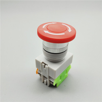 22mm蘑菇头带自锁紧急停止按钮开关LAY37-01ZS 11ZS Y090常开常闭