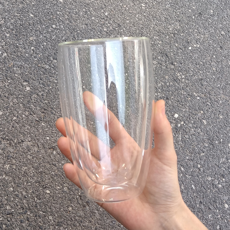 食魔师简约双层玻璃杯尾货清仓处理家用牛奶杯花茶杯办公室喝水杯