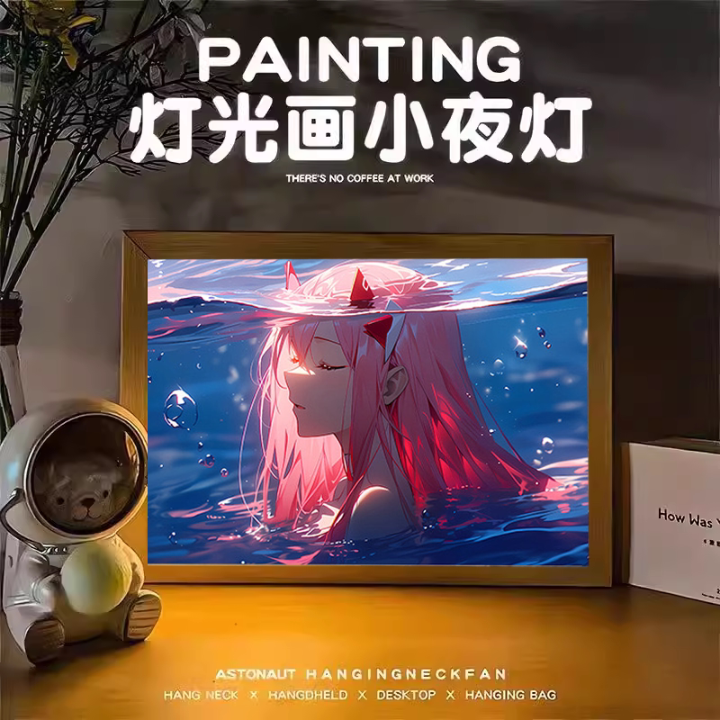 国家队02灯光画动漫周边镜子装饰氛围灯画发光手办小夜灯生日礼物