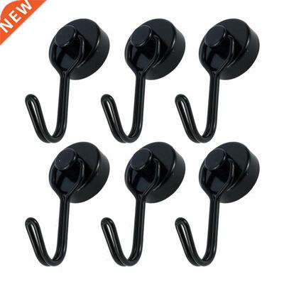 6Pcs Magnetic Hooks 0LB Powerful Heavy Duty Magnet Holder W