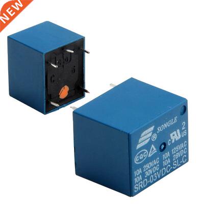 5Pcs V DC SONGLE Power Relay SRD-VDC-SL-C PCB Type Set