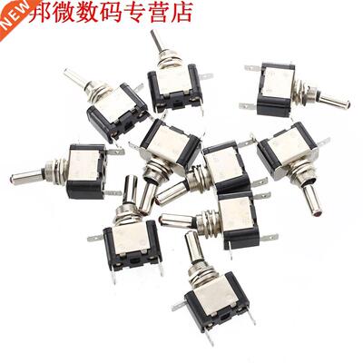 10 x Reverse Rocker Switch SPST hendel Met Rode LED Auto