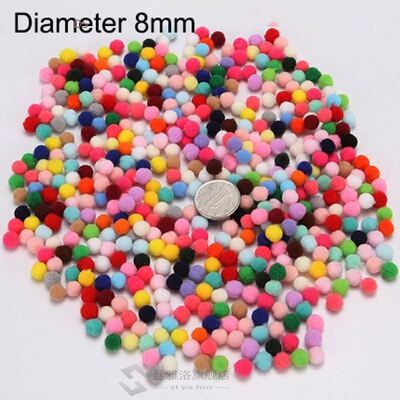 50-500pcs Pompom Mini Soft Pom Poms Fluffy Plush Kid Handm