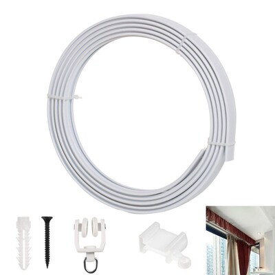Top/Side Clamping 4m Curtain Track Rail Flexible Ceiling Mou