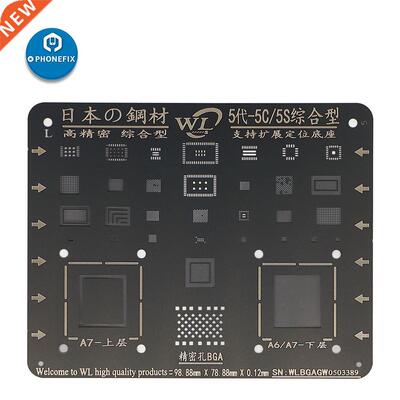 Black Steel BGA Reballing Stencil for iPhone 11 12 Pro Max X