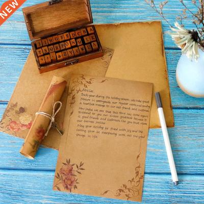80 Sheets Retro Vintage Writing Paper Letter Papers Old Euro