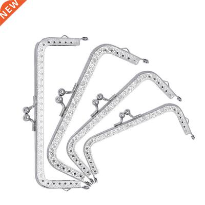 Sliver  Purse Handbag Handle Coins Bags Metal Kiss Clasp