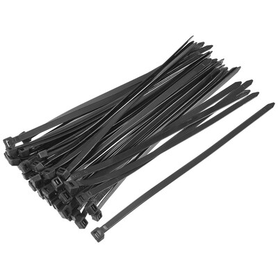 100pc Self-Locking Nylon Cables Ties Black White Cable Tie F