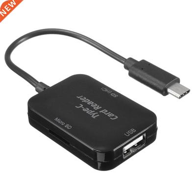 USB Type C to USB 2.0 Hub SD TF  Card Reader OTG Adapt