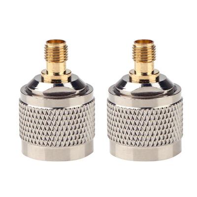 2pcs N Male to SMA Female RF Coaxial Cable Adapter Jack Conn