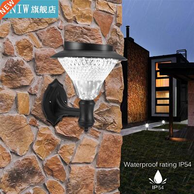 Portable 8 LED Solar Garden Lamp ABS Wall-Mounted Solar-Powe