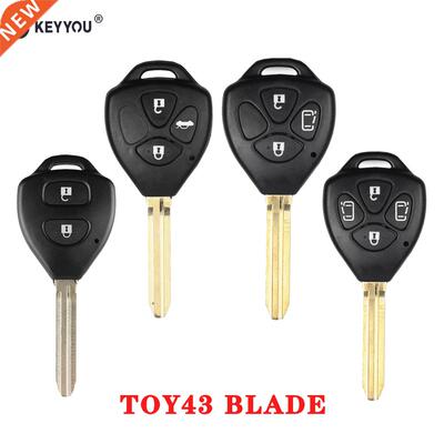 KEYYO 2/3/4 Buttons Remote Car Key Case Shell FOB Toyota Ca