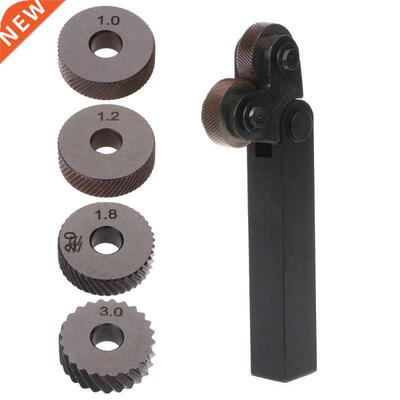 2pcs Steel Dual Wheel Diagonal Linear Knurl Wheels Knurling