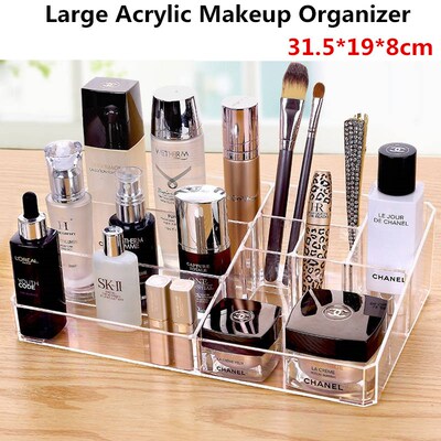 Large Acrylic Makeup Organizer for Lipstick Cosmetic Storage