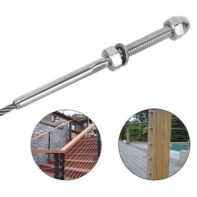 10 Pairs Threaded Terminal Stud and Stemball Swage Cable Ten