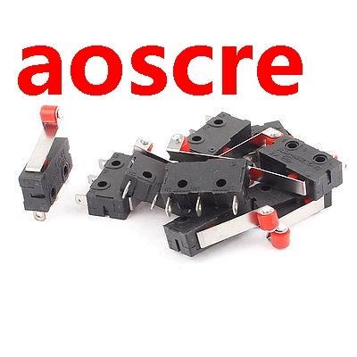 10Pcs SPDT NO NC Momentary Hinge Lever Limit Switch Microswi