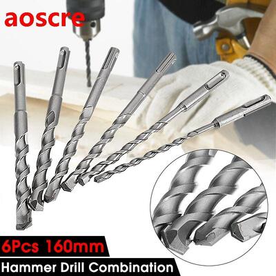 6/8/10/12/14/16mm Electric Hammer Drill Bit Set 160mm Length