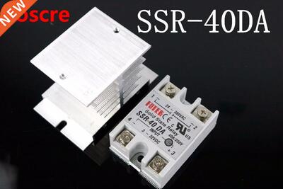 1 set SSR-40 DA + Radiator Solid State Relais SSR 40A 3-32