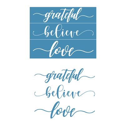 Believe Love Self-hesive Silk Screen Printing Stencil Pain